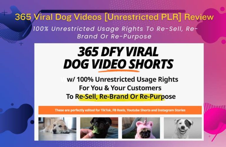 365 Viral Dog Videos [Unrestricted PLR] Review | Great For TikTok!