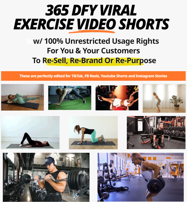 365 Viral Exercise Videos Unrestricted PLR Review | PLR Gold!